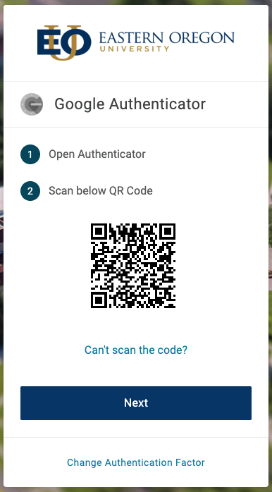 my.EOU Portal MFA - Google Authenticator