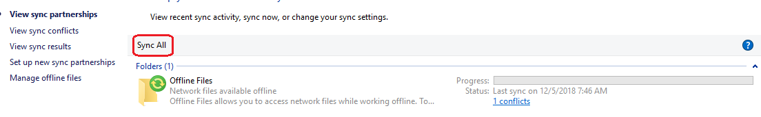 How to use Windows Sync Center