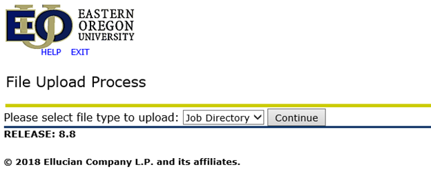 How to upload a file to Banner for a Job