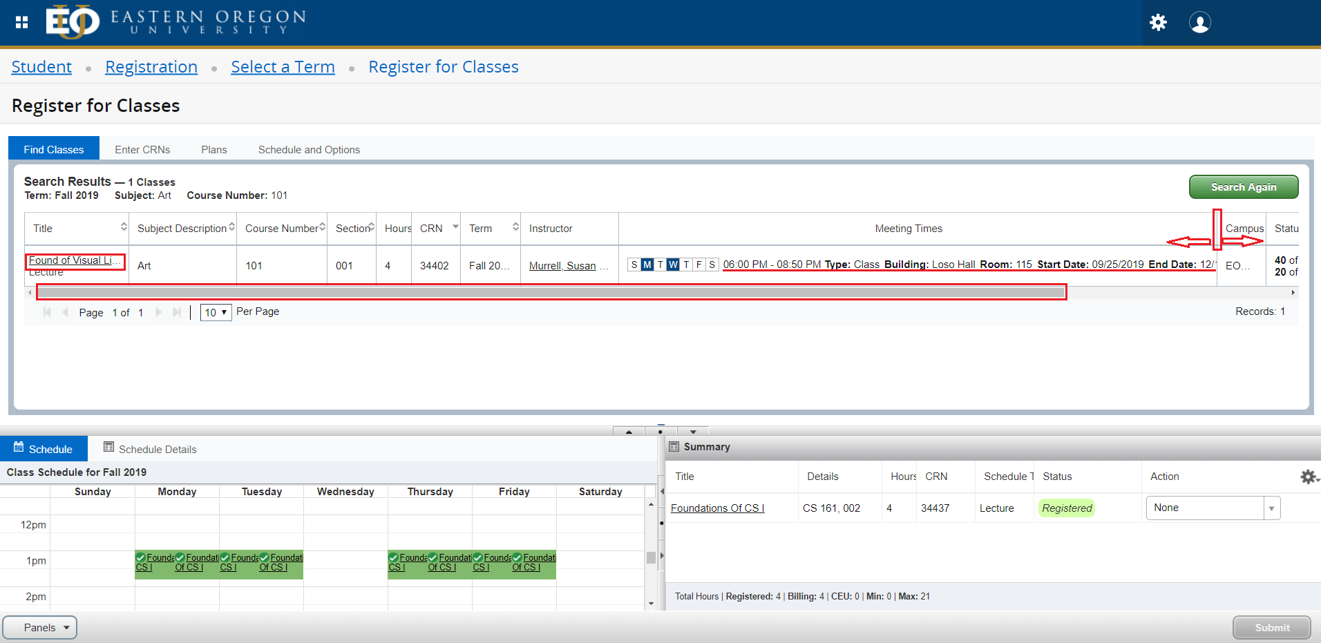 Mountie Hub Student Registration Guide